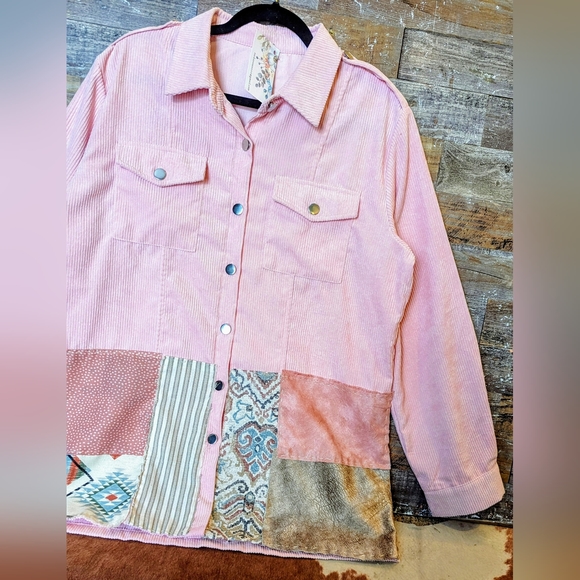 Original Design Shacket | Tops | New Handcrafted Pink Cordoroy Shacket ...